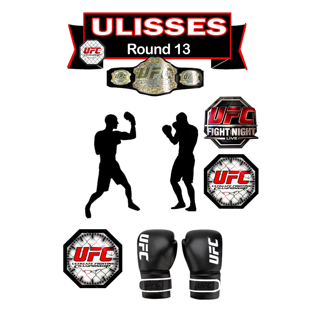 Topo de bolo UFC Topper personalizado | Shopee Brasil