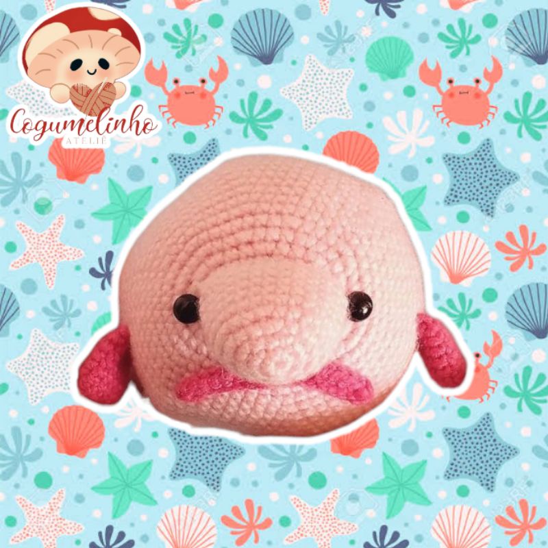 Peixe bolha - Gota - Bloobfish - Crochê / Amigurumi | Shopee Brasil