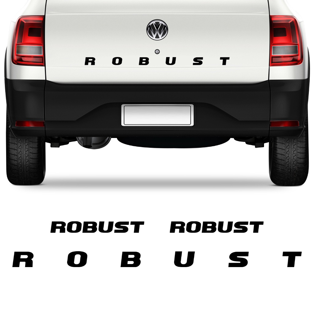Kit 3 Adesivos Robust Lateral Paralama + Tampa Traseira Saveiro G7 2017 ...