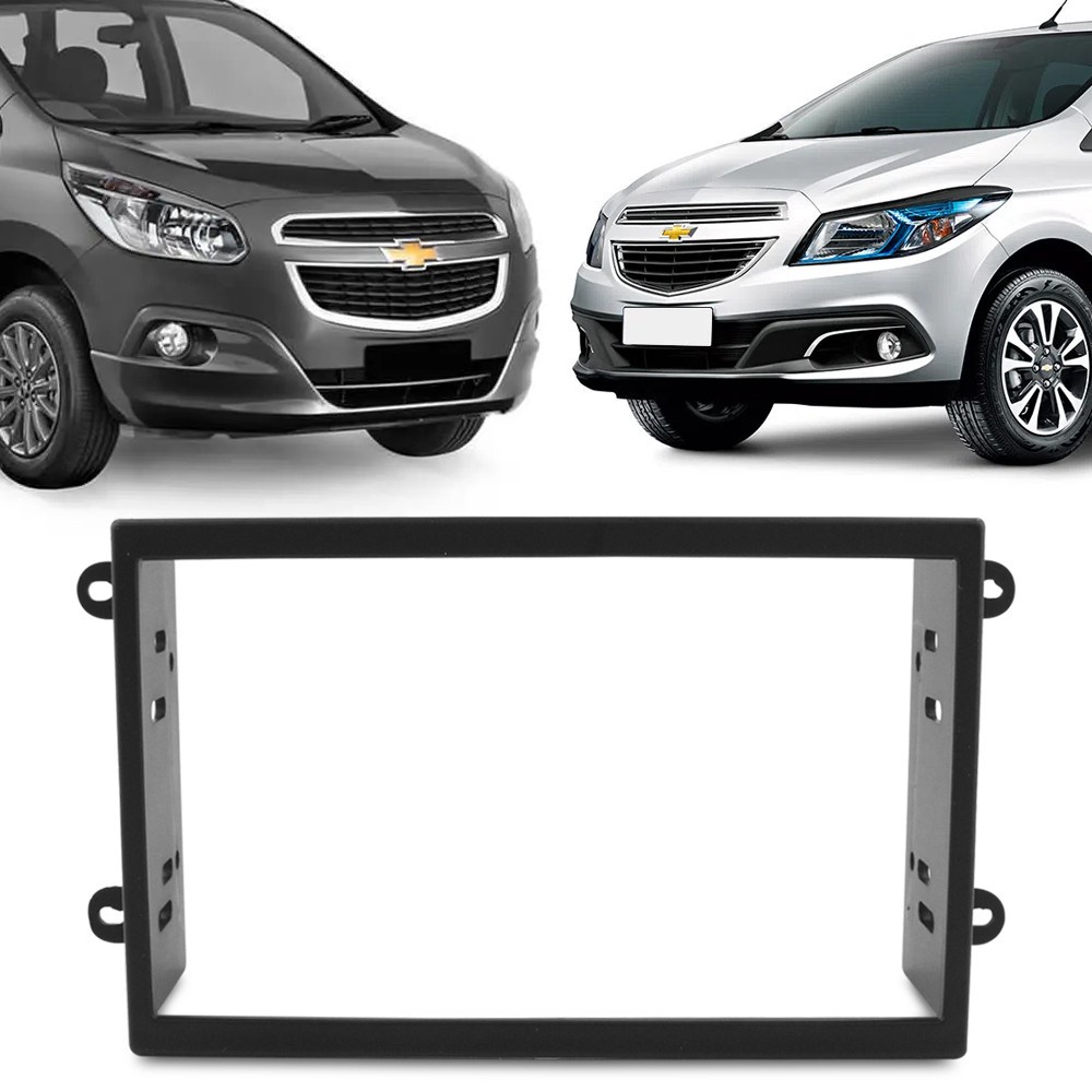 Moldura Central Multimidia 2din Onix 2012 2013 2014 2015 2016 Cobalt Prisma Spin 7 Polegadas ...