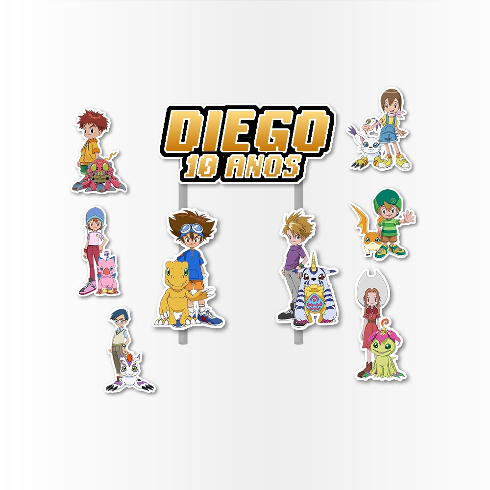 Topo de Bolo Aplique Tag Topper Topo Kit Festa Infantil 3d Tubete ...