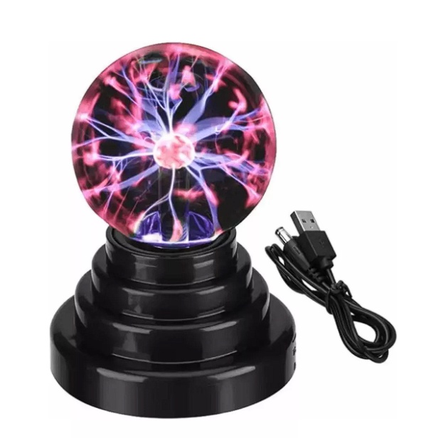 Globo De Plasma Bola De Cristal Esfera De Raios Mão Ciência | Shopee Brasil