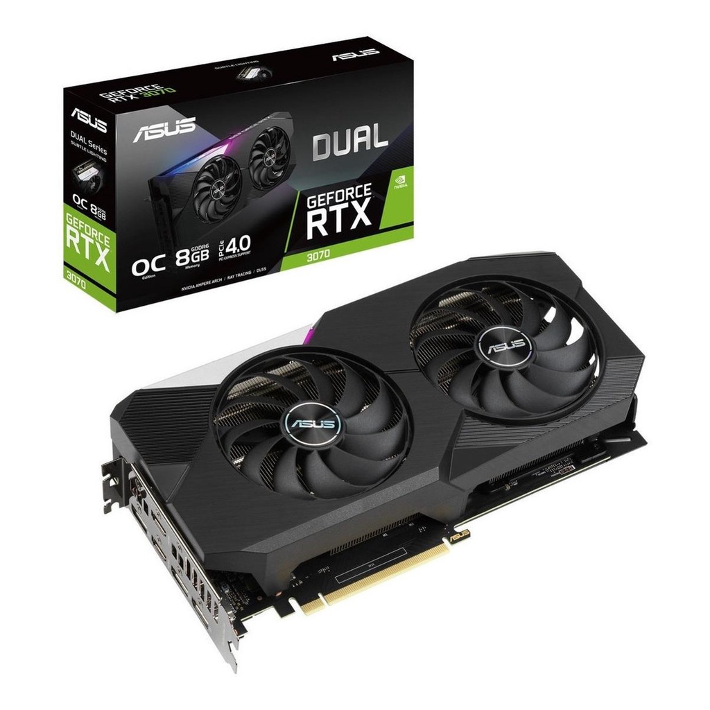 Placa de vídeo Nvidia Asus Dual GeForce RTX 30 Series RTX 3070 DUAL-RTX3070-8G 8GB - Escorrega o ...
