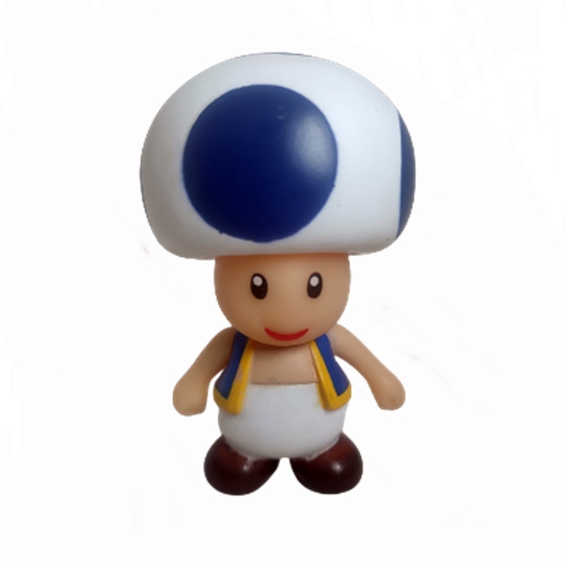 Boneco Toad Azul Super Mario Raro 8 Cm | Shopee Brasil