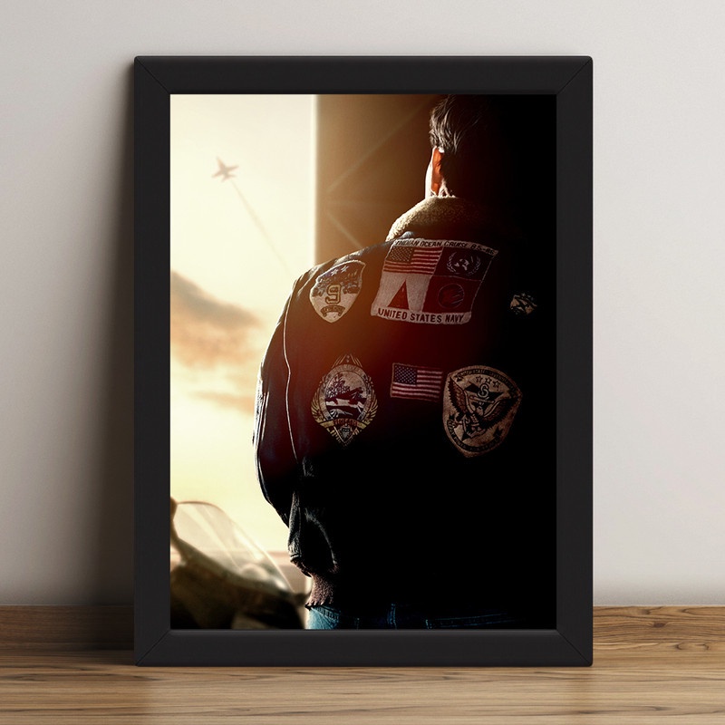 Quadro Decorativo Poster / Arte Filme Top Gun Maverick C/ Moldura em ...