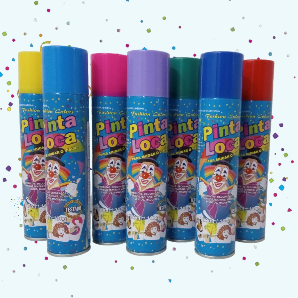 Tintura TemporÁria Spray Colorido Pinta Loca 150ml Shopee Brasil