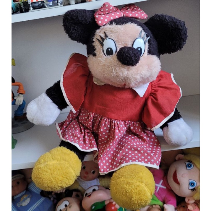 Rara Antiga Boneca em Pelucia Minnie Mouse Disney anos 60 e 70 | Shopee ...