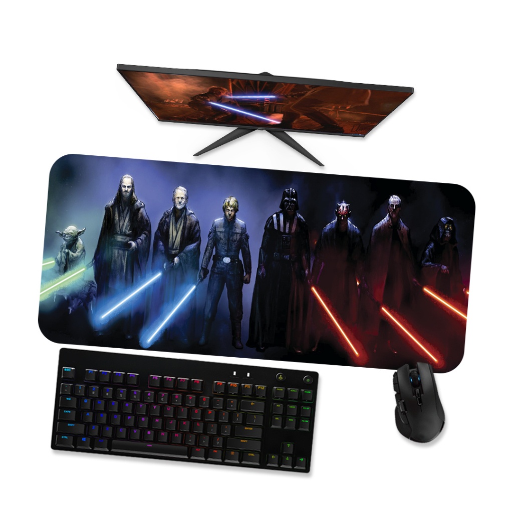 Mouse Pad Gamer - Star Wars Jedi Vs Sith 1 - Mousepad Grande 90x40 ...