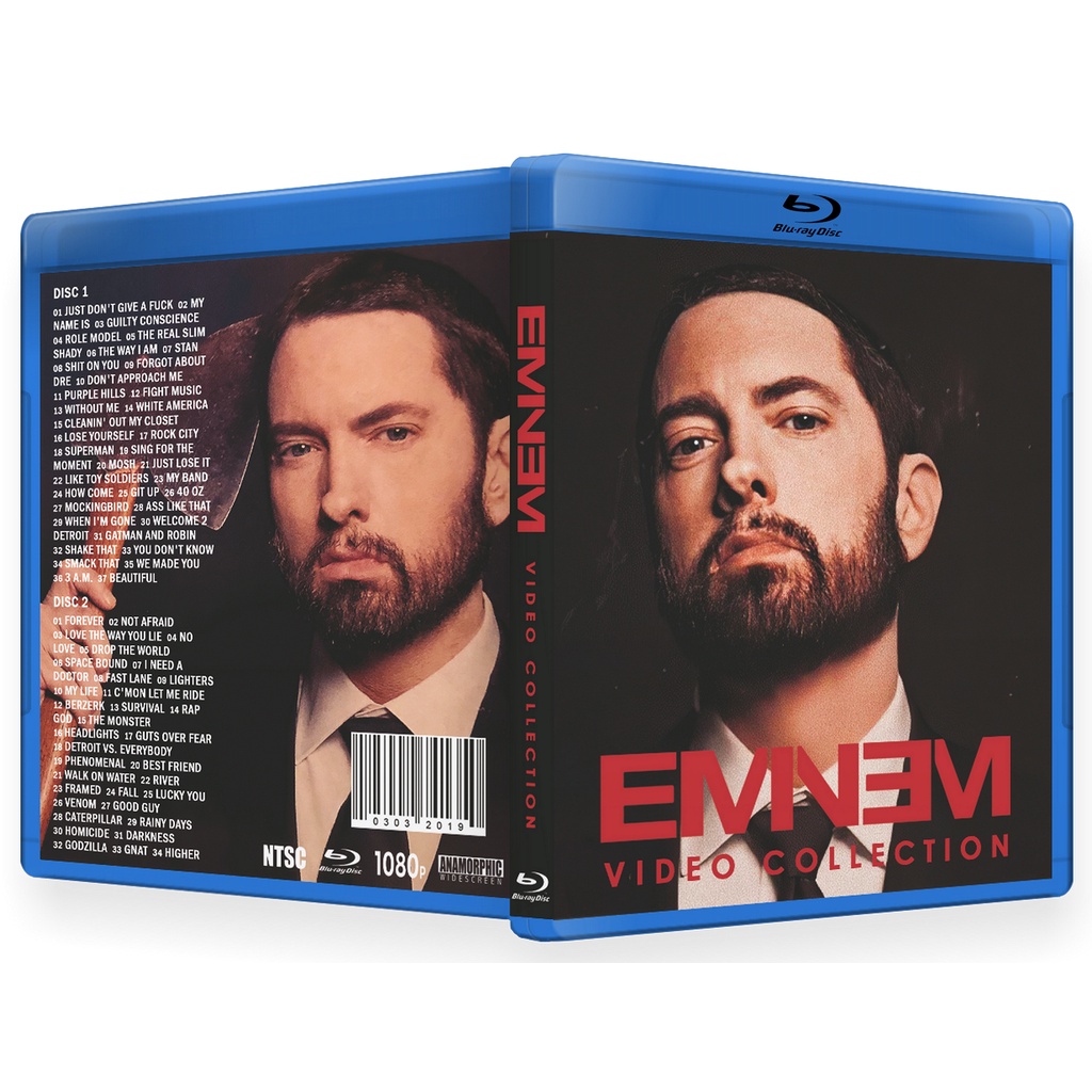 BLU-RAY EMINEM - VIDEO COLLECTION (fan made) | Shopee Brasil