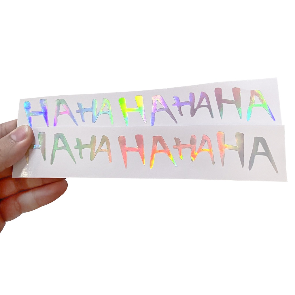 Kit Adesivo Risada Coringa Ha Ha Ha Hahaha Para Moto Capacete Carro ...