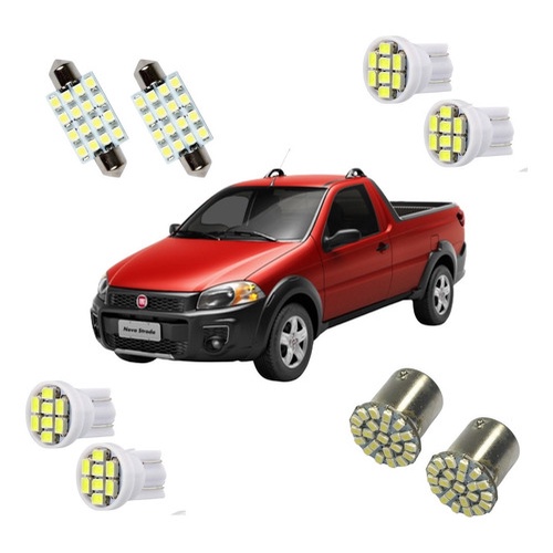 Kit Lampada Led Fiat Strada 2009 2010 2011 2012 2013 | Shopee Brasil