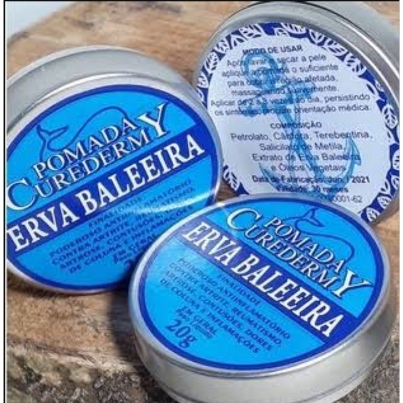 kit pomada curadermy erva-baleeira 3 unidades de 20g | Shopee Brasil
