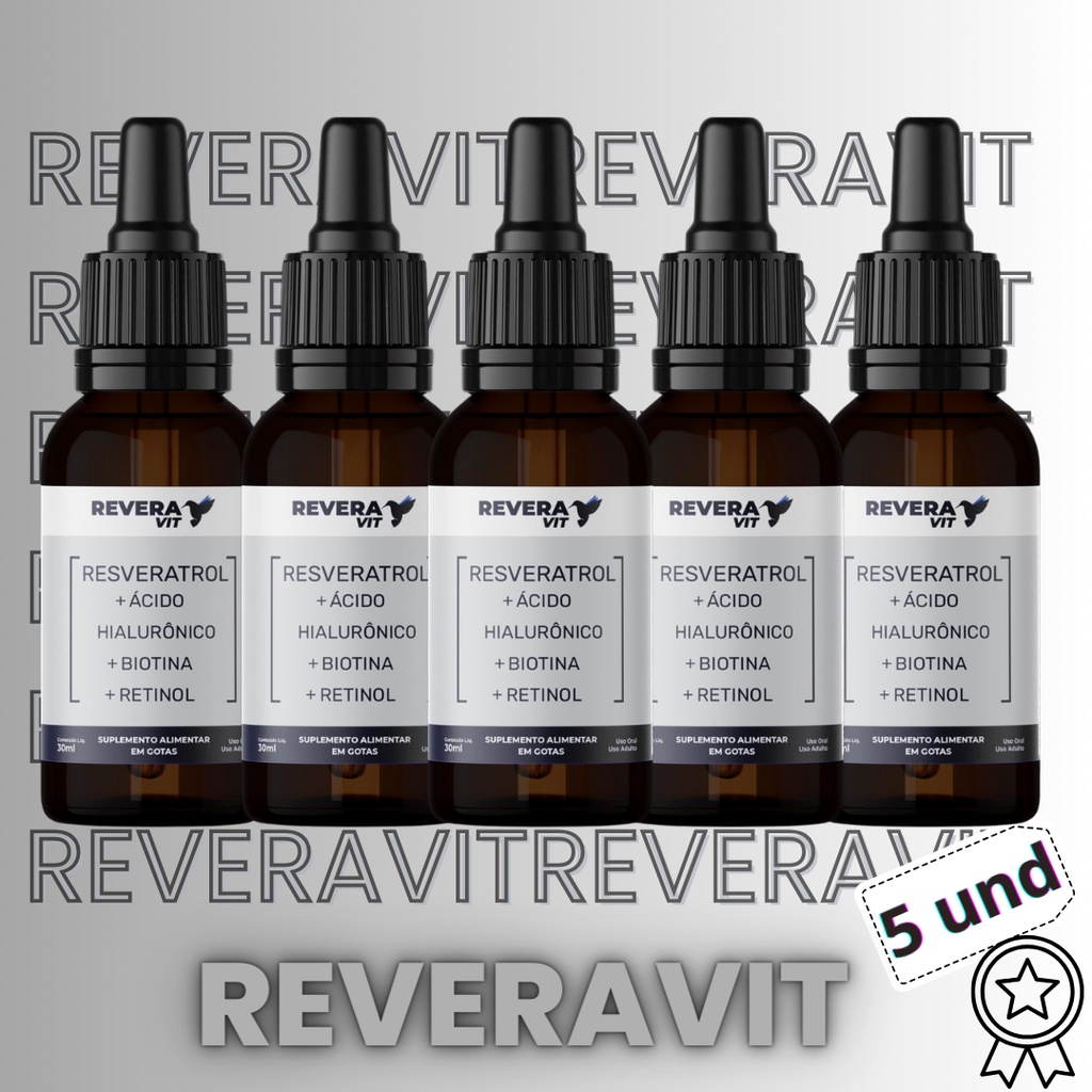 KIT 5 UNIDADE 30 ML REVERAVIT ORIGINAL SUPER OFERTA | Shopee Brasil