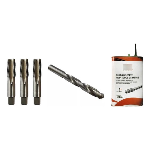 Macho Man. M18x2,5 + Broca P. Hss 15,5mm + Óleo Ecolub 500ml | Shopee Brasil