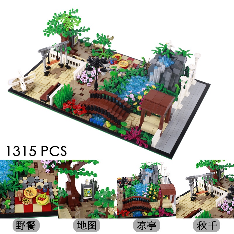Edifício Park Flower Bed Compatível Lego City Swing Bench Minifigure ...