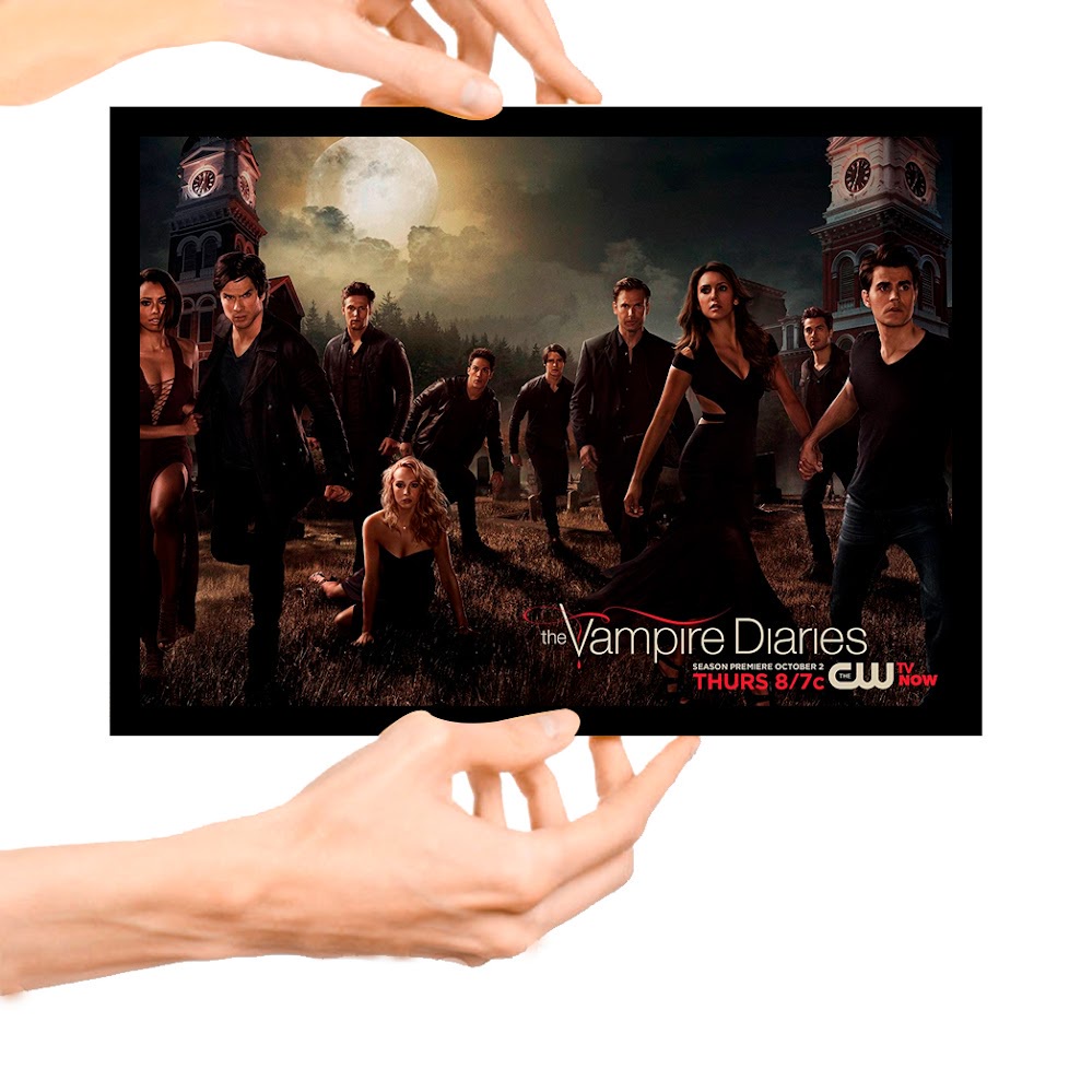 Quadro The Vampire Diaries com Moldura e Vidro - Modelo 07 | Shopee Brasil