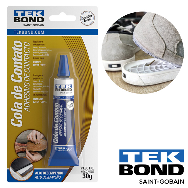 Cola Contato Sapateiro Madeira/Couro Extra Forte Tek Bond | Shopee Brasil