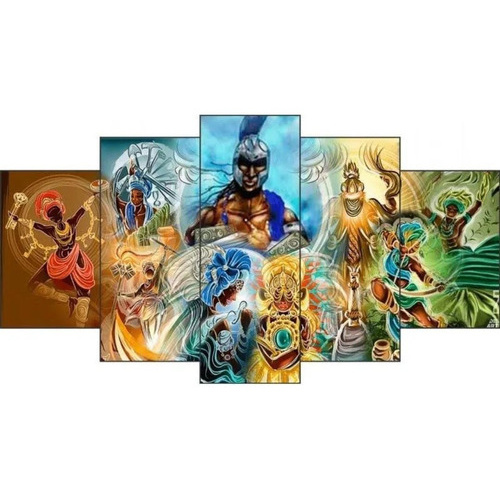 Quadro Umbanda Candomblé Oxalá Orixá Mosaico 5peças Mdf | Shopee Brasil
