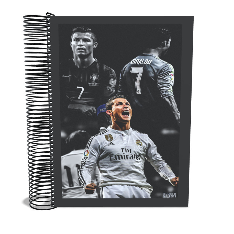 Caderno Cristiano Ronaldo 1 Matéria 96Fls Capa Dura | Shopee Brasil