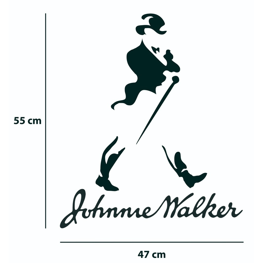 Adesivo Johnnie Walker 47x55 -Para-brisa carro ou caminhão | Shopee Brasil