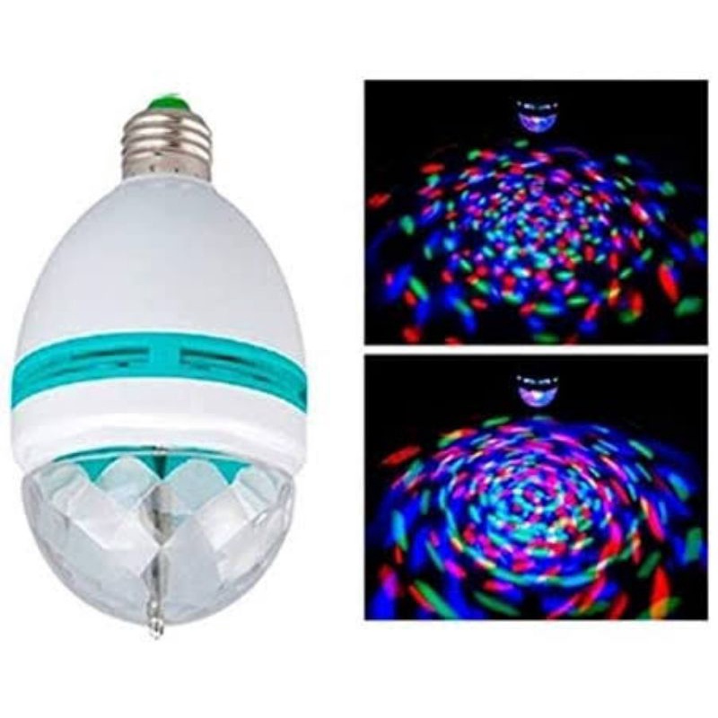 LAMPADA LED GIRATÓRIA RGB FESTA E27 COLORIDA BIVOLT | Shopee Brasil