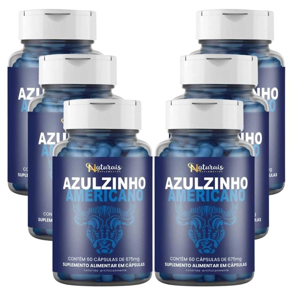 kit 6und azulzinho americano 6( frascos) de 30 capsulas | Shopee Brasil