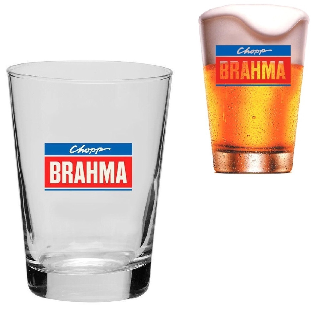 Kit 2 Copos Chopp de Vidro Brahma 350ml Caldereta Cerveja | Shopee Brasil