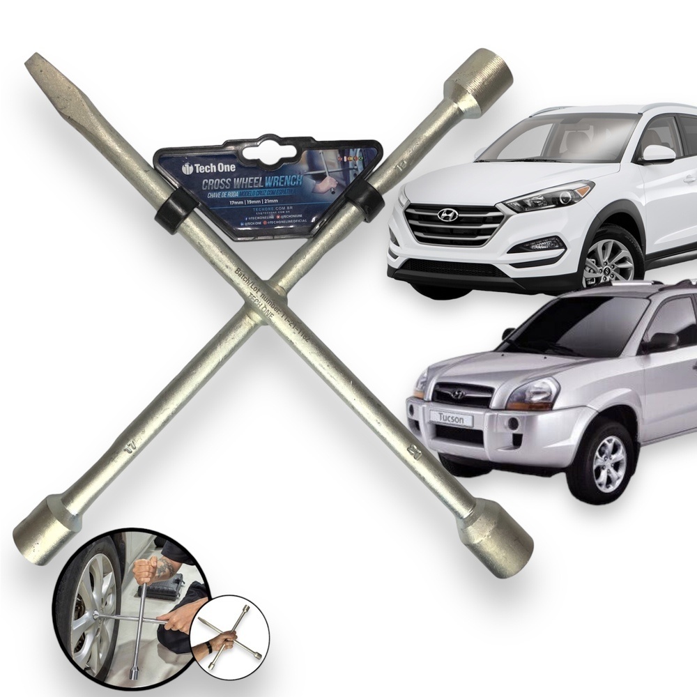 Chave de Roda Cruz Estrela Ferramenta Hyundai Tucson Todos | Shopee Brasil