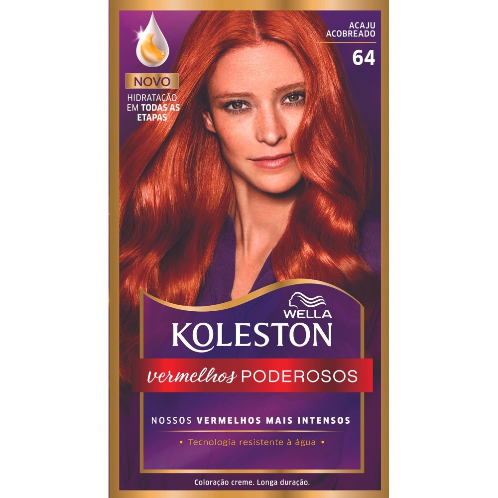 kit com 3 TINTA DE CABELO KOLESTON KIT 64 ACAJU ACOBREADO | Shopee Brasil
