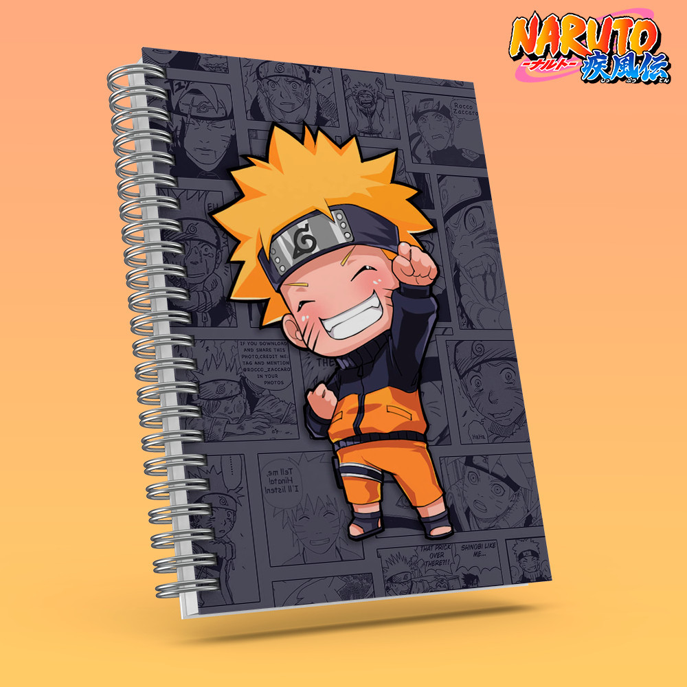 Caderno Naruto Shippuden com brinde especial - Capa dura, tamanho A5 ou ...