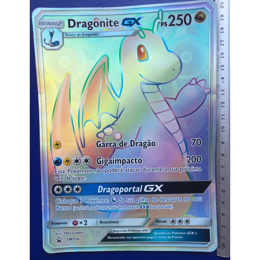 Carta de Pokémon Gigante Jumbo Dragonite | Shopee Brasil