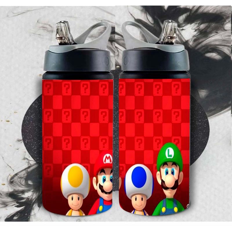 garrafa squeeze personalizada tema Mario | Shopee Brasil