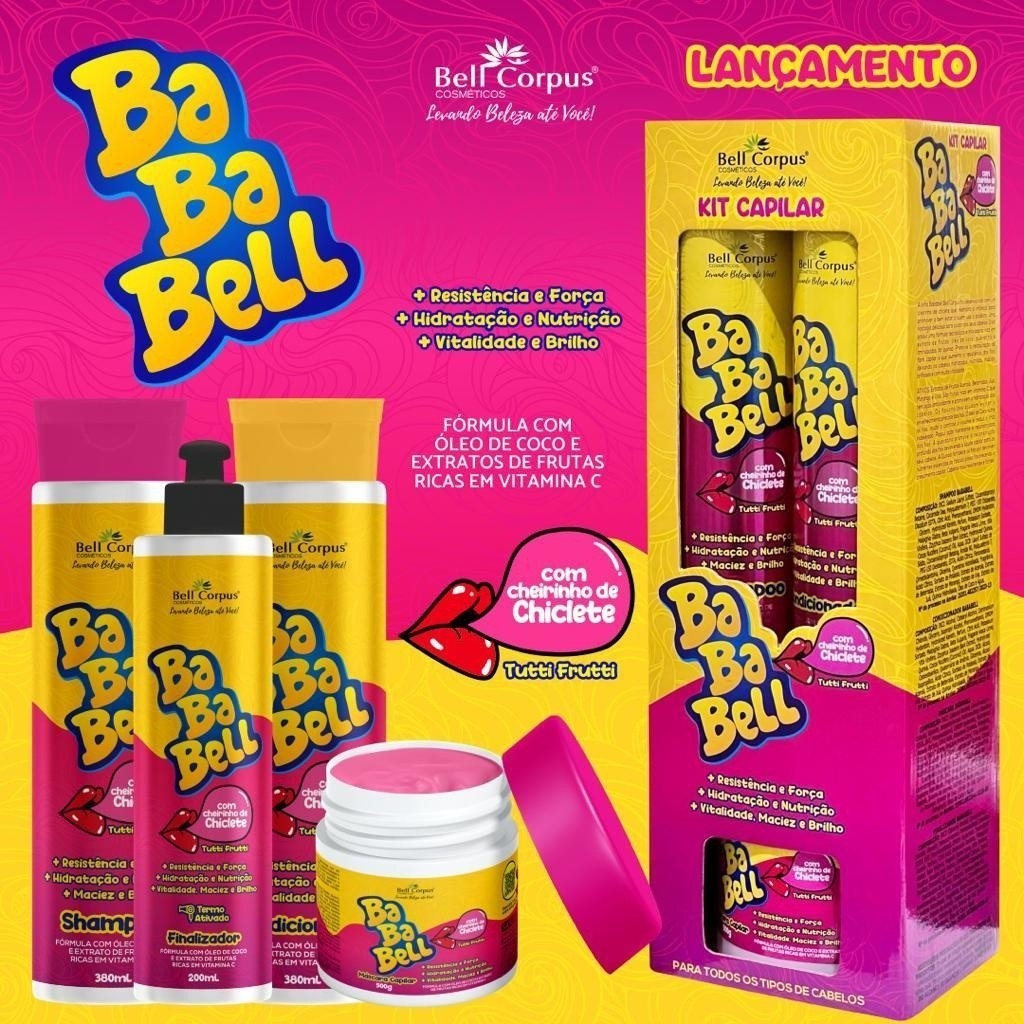 Kit Capilar BabaBell Babaloo Tutti Frutti com 4 Itens Bell Corpus ...