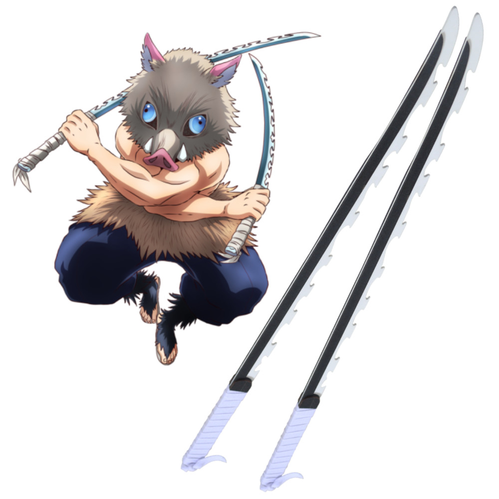 Kit Espada Inosuke Demon Slayer Katana Kimetsu No Yaiba | Shopee Brasil