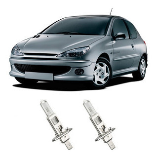 Par Lâmpada Automotiva Halógena 206 1998 A 2008 H1 12V 55W. | Shopee Brasil