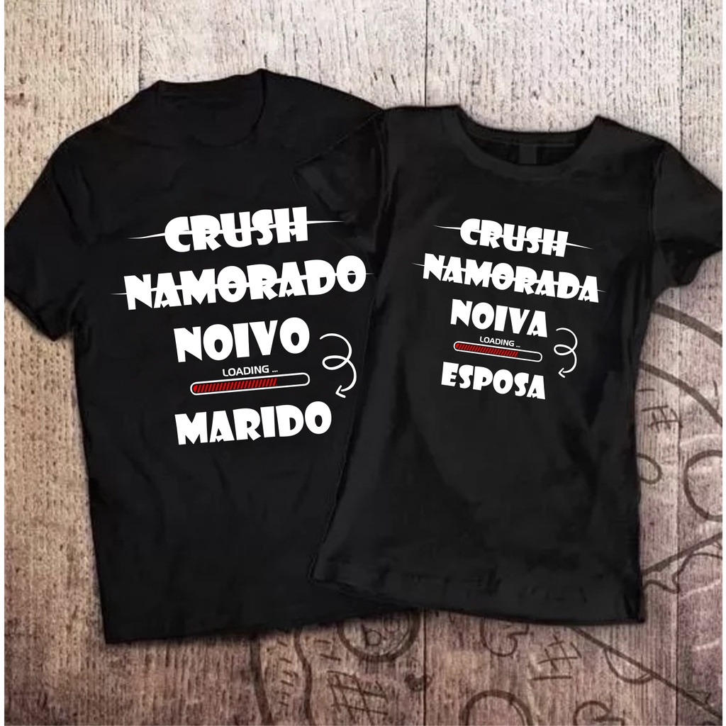 Kit 2 Camisetas Casal Noivos Casados Noivo Noiva Marido Mulher Esposa ...