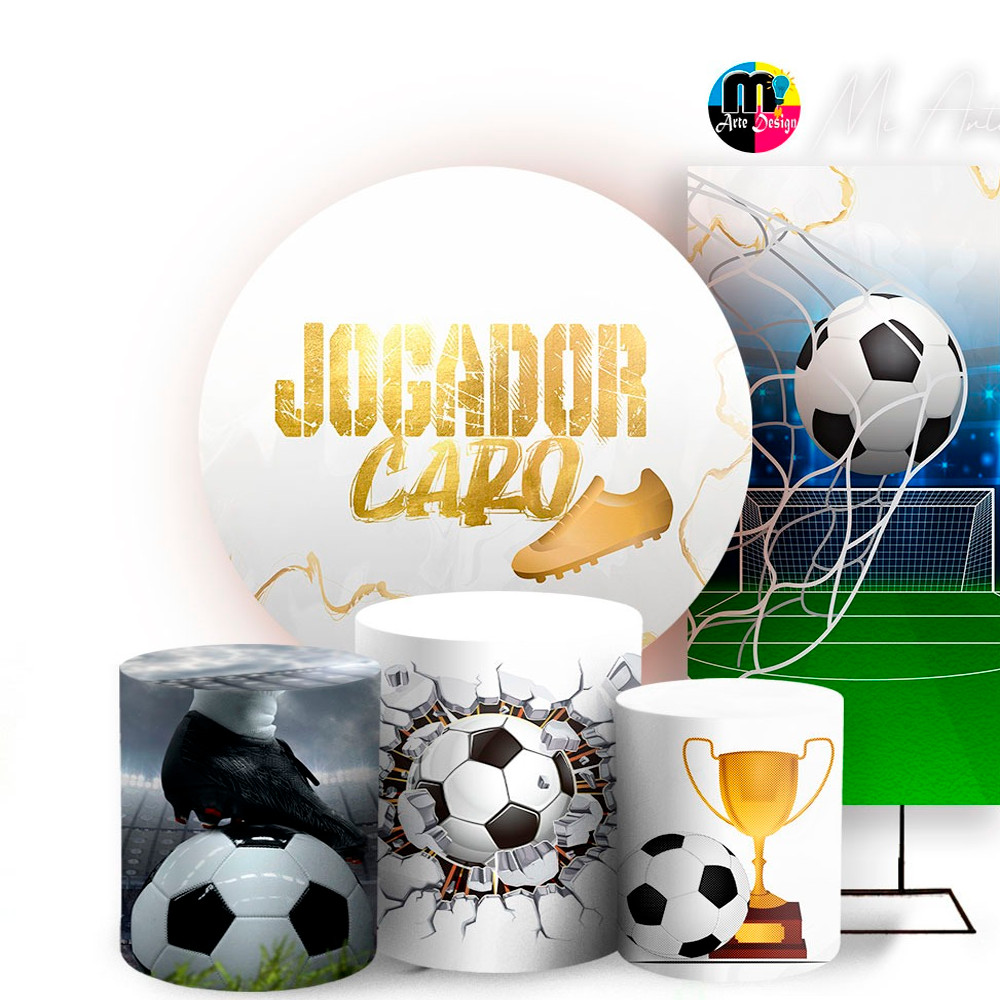 Kit Capa Painel Futebol Redondo 150x150cm / Trio Cilindros / Romano ...