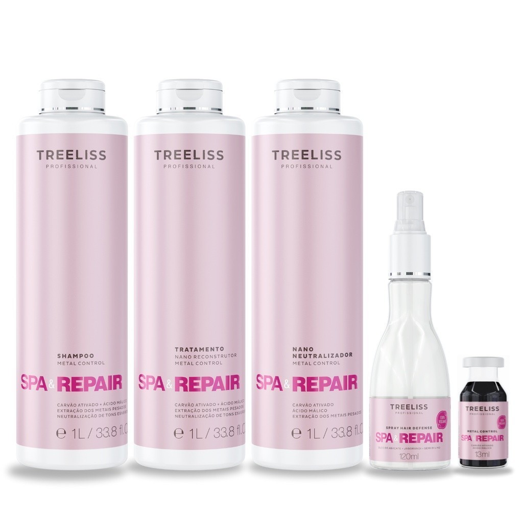 Kit Spa e Repair Tratamento Profissional Metal Treeliss | Shopee Brasil