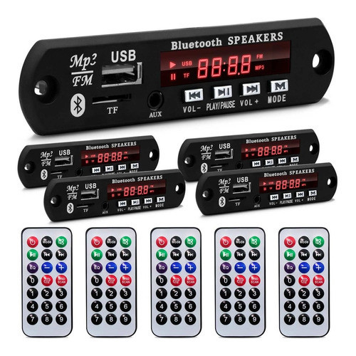 5 Placas Amplificador Módulo Bt-373 Bluetooth Usb P2 Sd Fm | Shopee Brasil