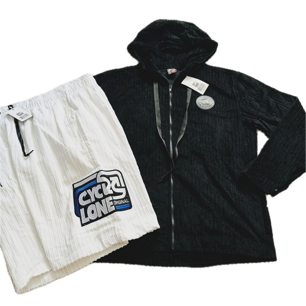 Kit Cyclone Jaqueta e Bermuda de Veludo Cyclonado Three | Shopee Brasil