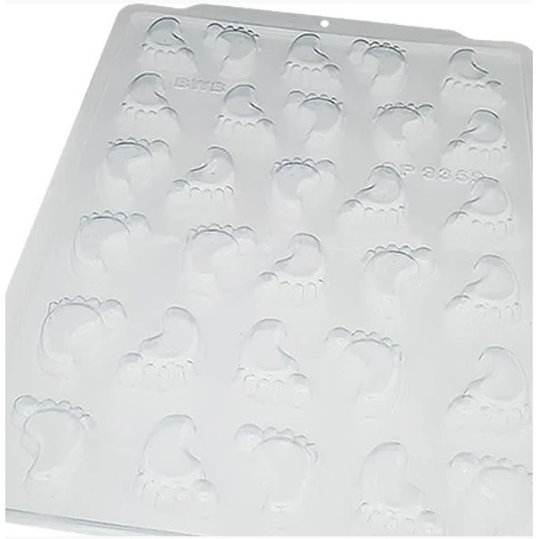 Kit C/2 Formas De Acetato Simples P/Chocolate Bombom Pé de Neném SP ...