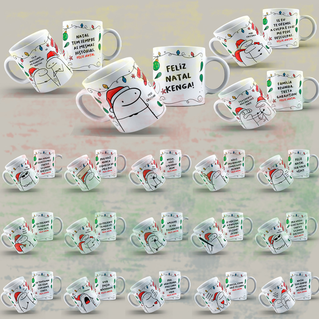 Caneca Meme Flork Bento Cake NATAL Festas De FINAL DE ANO - MEGA OFERTA ...