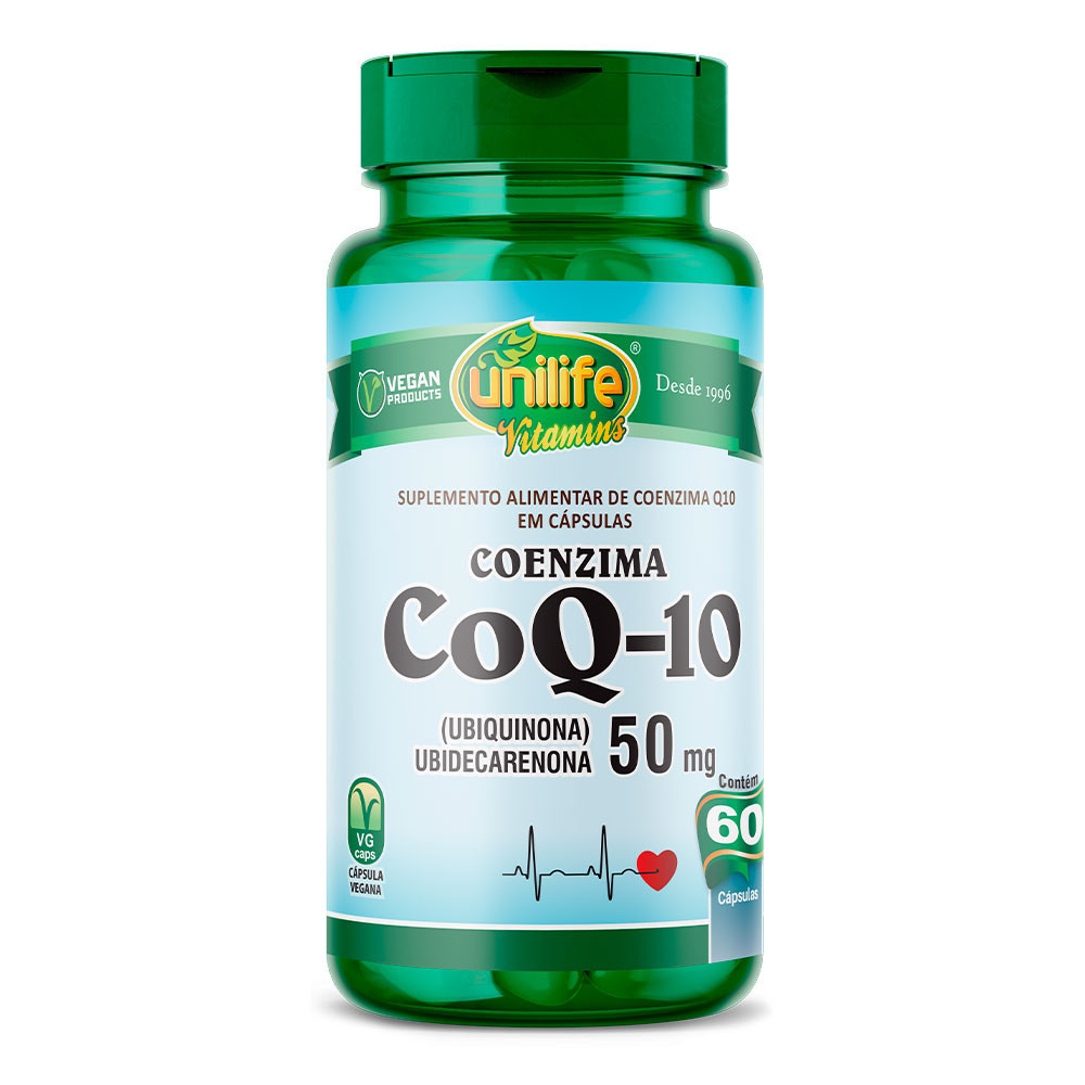 Coenzima CoQ-10 Ubiquinona 50mg Unilife 60 Cápsulas | Shopee Brasil