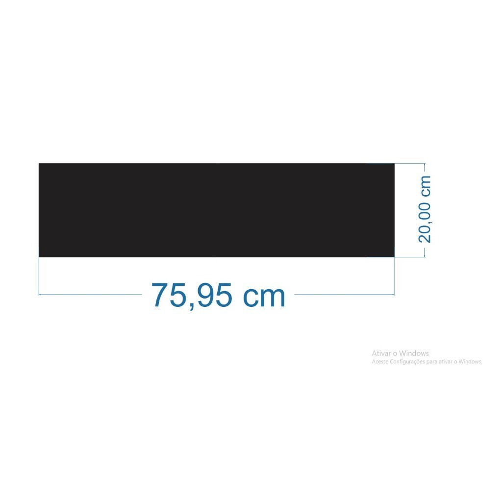 Placa em ACM Preto nas medidas de 76X20. | Shopee Brasil