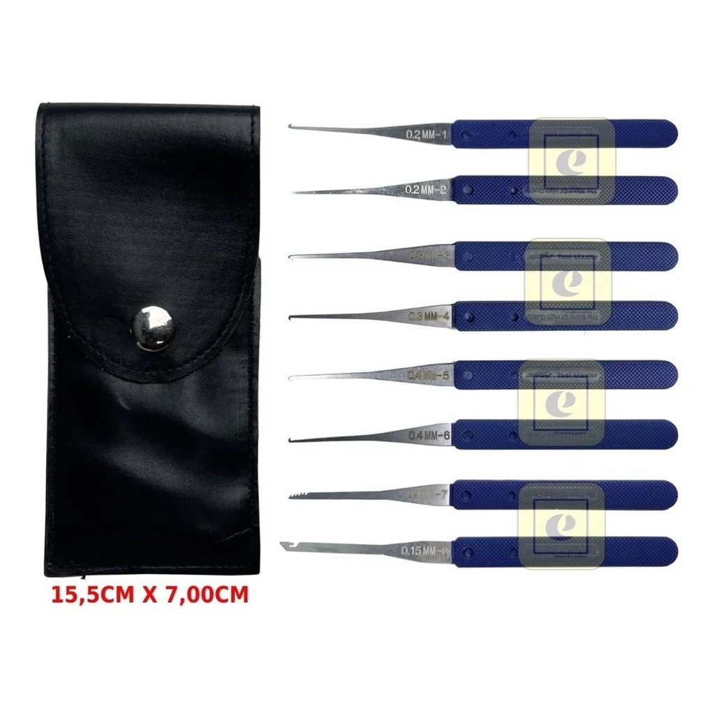 Chave Micha 8 Ferramentas De Abertura Profissional Chaveiro Cadeado ...