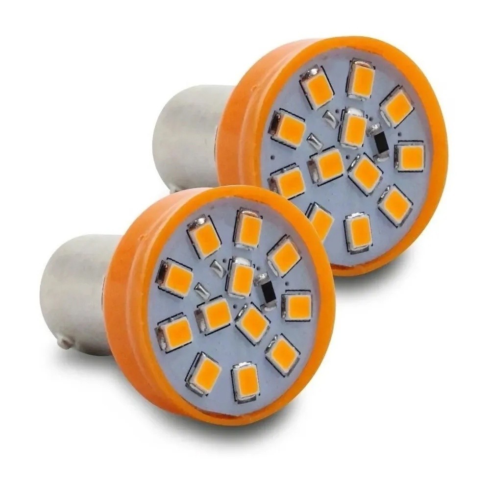 Par Lâmpada 12 Leds 1 Polo Trava Diagonal Luz Laranja Pisca | Shopee Brasil
