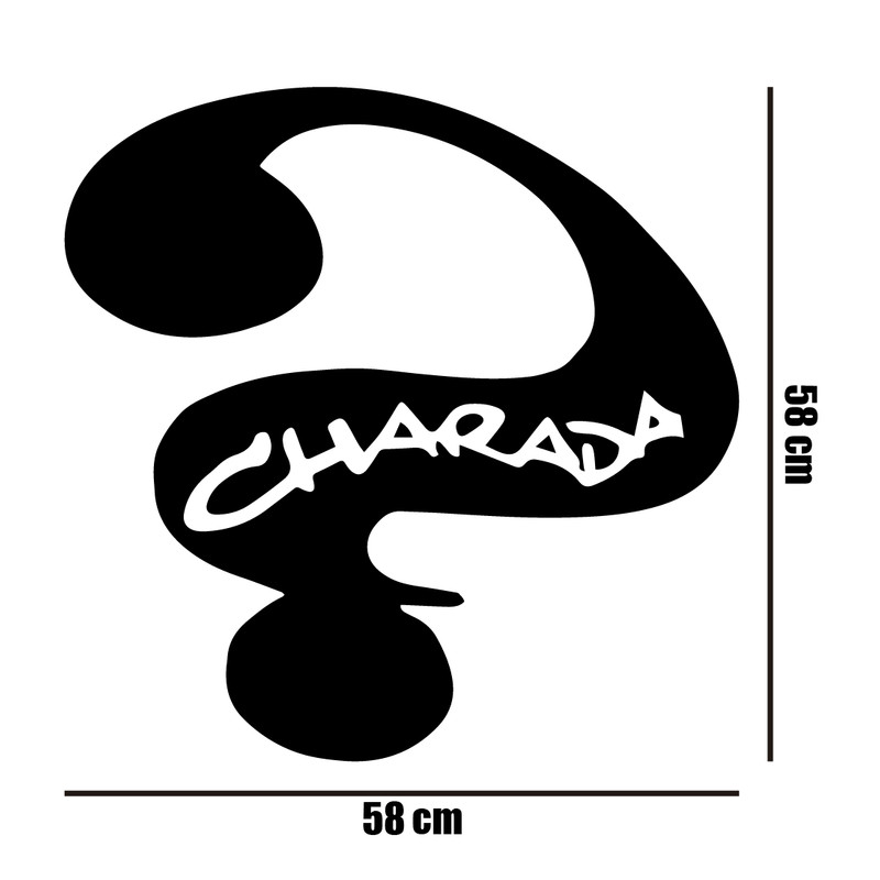 Adesivo Charada - 58x58 cm - Etiqueta/Enfeite | Shopee Brasil