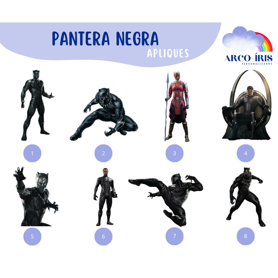 Aplique Recortado - Pantera Negra - Enfeite,Tag,Lembrancinha,Tubetes ...