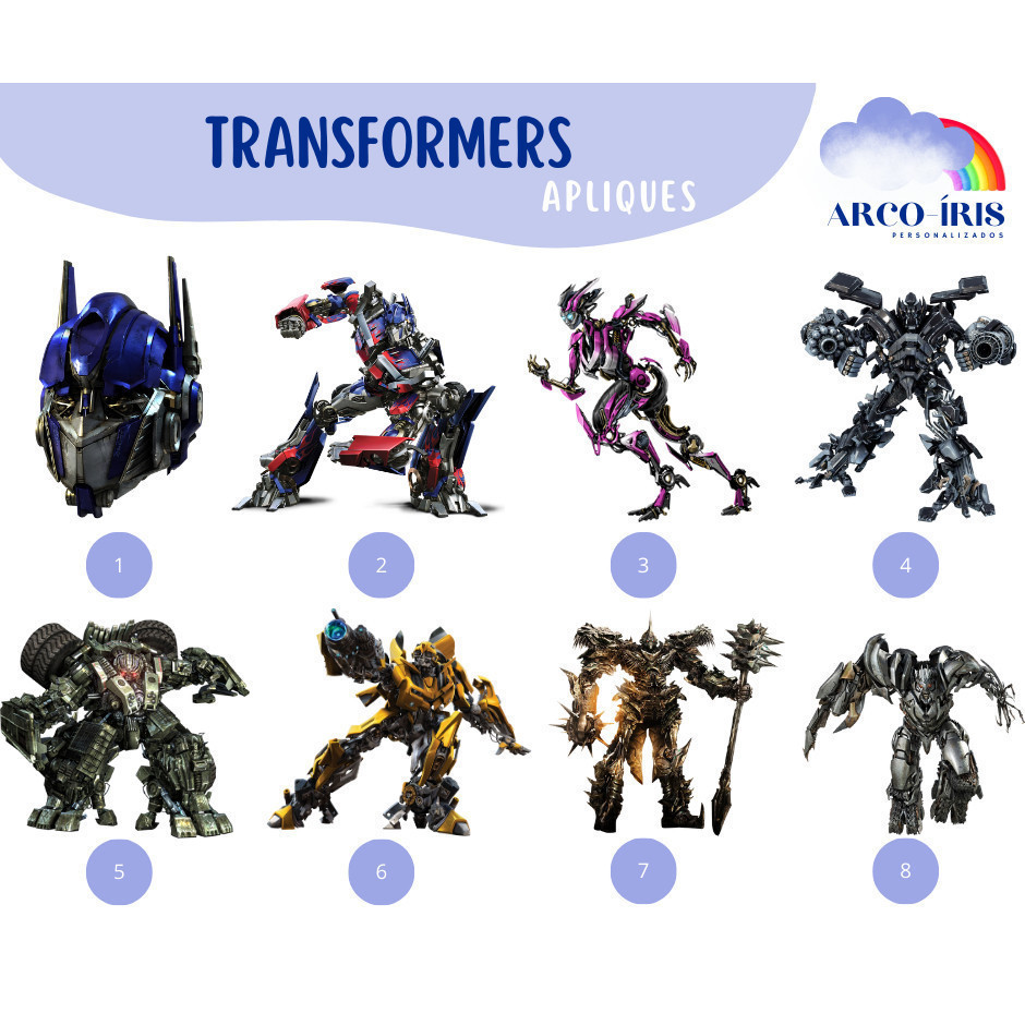 Aplique Recortado - Transformers - Enfeite,Tag,Lembrancinha,Tubetes ...