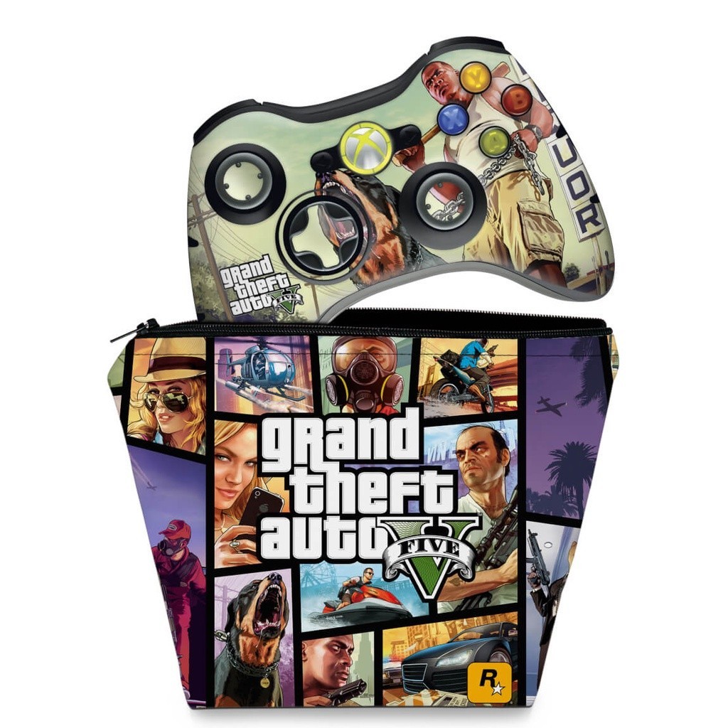 Capa Case e Skin Adesivo Xbox 360 Controle - Gta V | Shopee Brasil